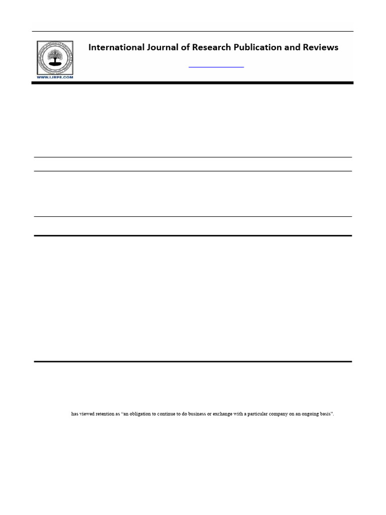 IJRPR10096 | PDF | Employee Retention | Human Resource Management