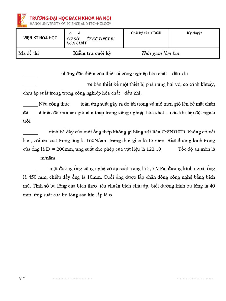 De Thi TT TK Thiet Bi 2.2022 | PDF