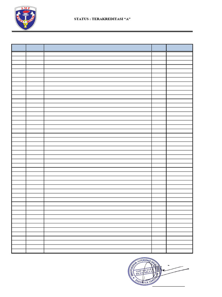 Bio Data Dan Pembagian Ruang Ujian ASAS Genap | PDF