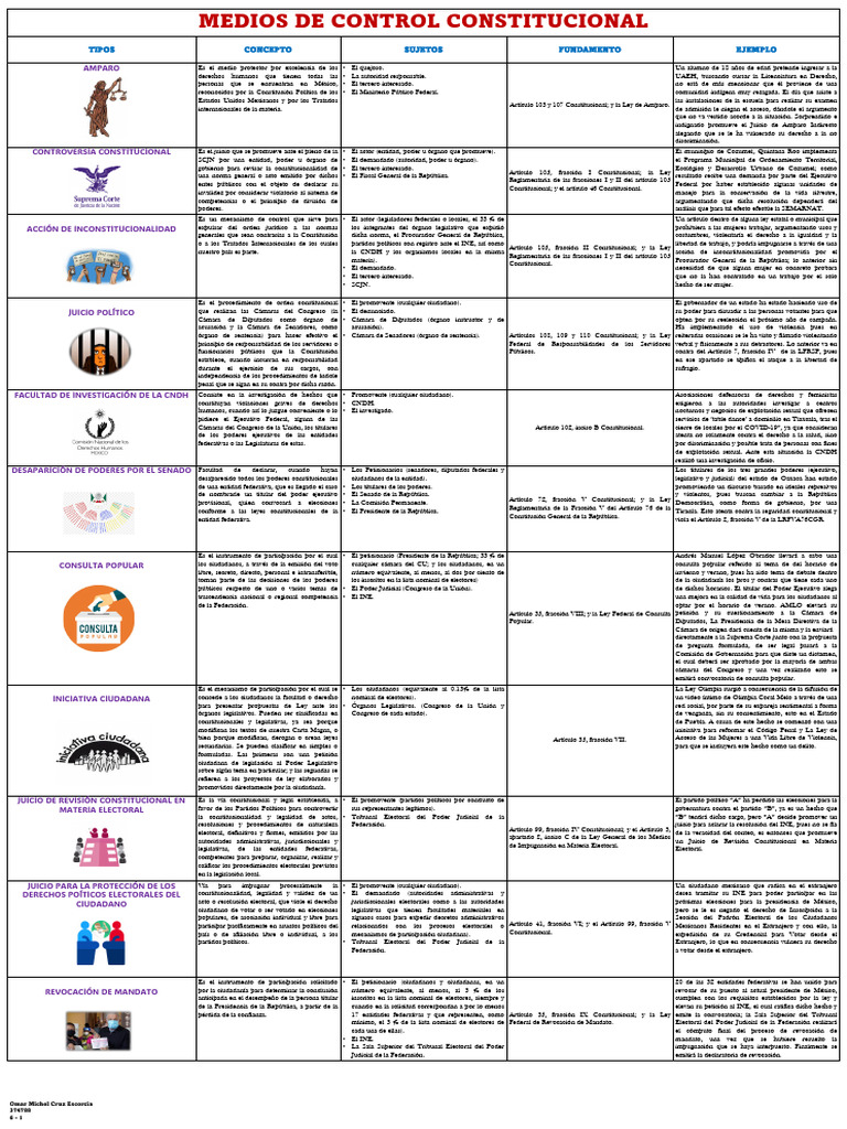 Medios de Control Constitucional | PDF | Constitución | Elecciones