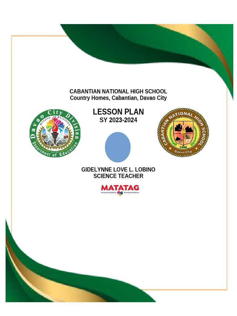 Lesson Plan Cover Page | PDF