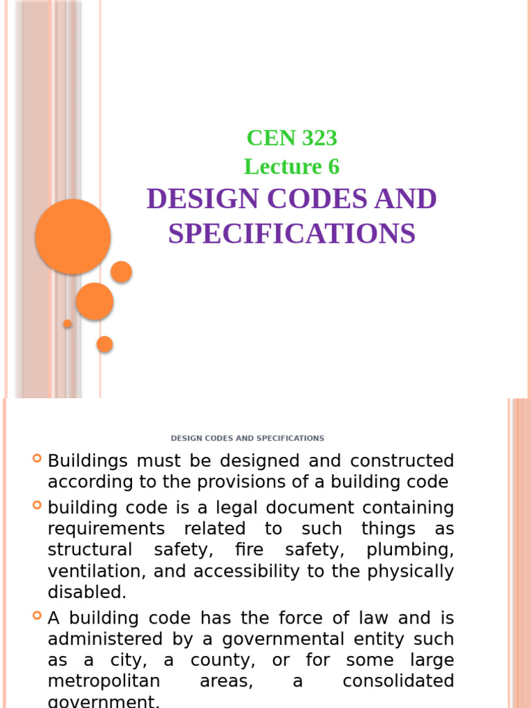 Building Codes and Design Specifications | PDF | Structural Load ...