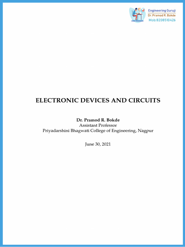Electronic Devices and Circuits | PDF | P–N Junction | Diode