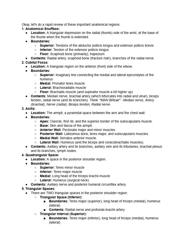 Anatomical Snuff Box-Cubital Fossa-Axilla - Quandra... | PDF | Thumb ...
