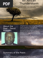 A Stylistic Analysis On The Poem An African Thunderstorm | PDF | Poetry