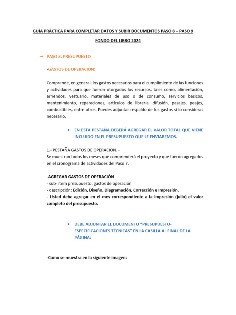 Guía Práctica Paso 8 - Paso 9 | PDF | Presupuesto