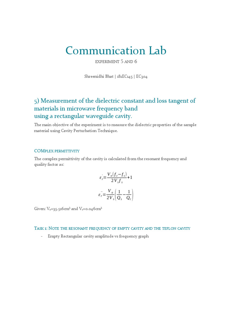 Lab56 Report | PDF | Transmission Line | Electromagnetic Radiation