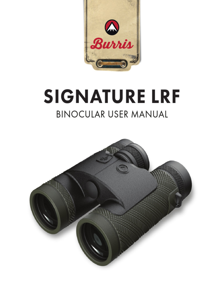 Burris Signature LRF Binocular Manual | PDF | Optics | Light