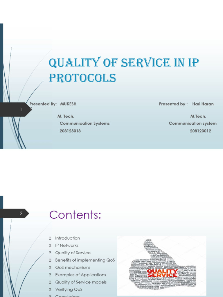 5.1 QoS Seevices in IP Protocol | PDF | Quality Of Service | Computer Network