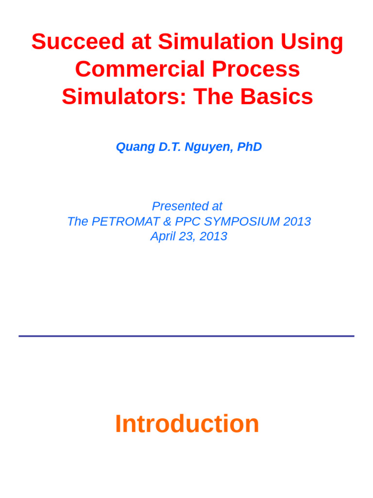 Succeed at Simulation Using Commercial Process Simulators | PDF | Liquids | Statistical Mechanics