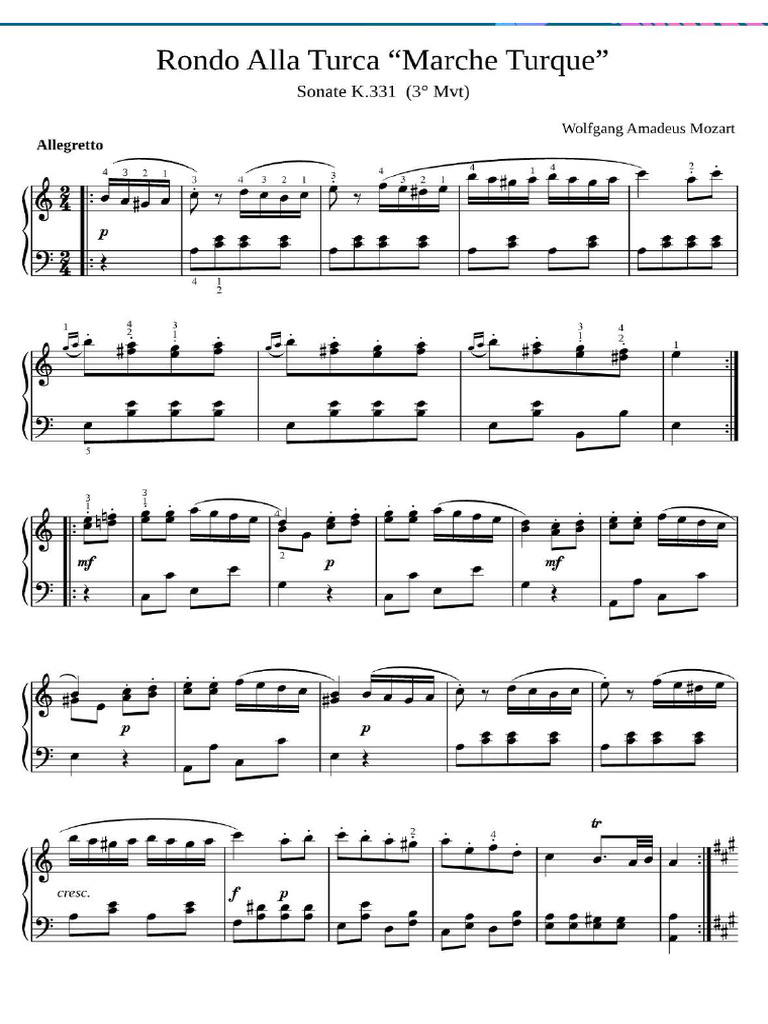 Turkish March Sheet Music | PDF