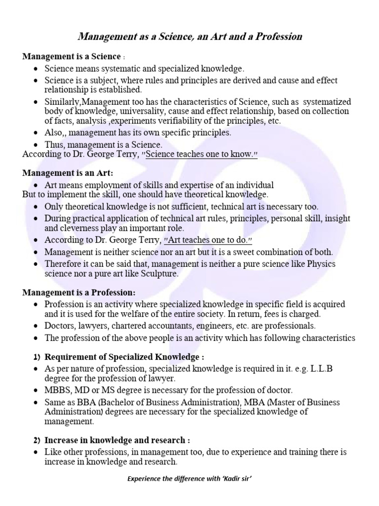 CH 1 Nature 0 Significance of Management | PDF | Human Resource ...