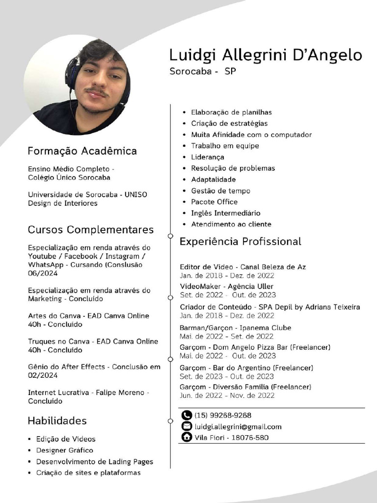Currículo Geral Luidgi PDF | PDF