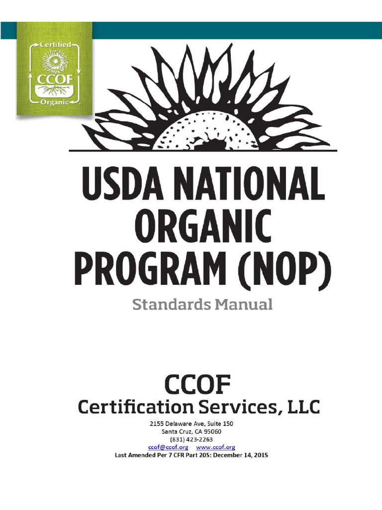 USDA Organic Program Standards Guide | PDF | Organic Farming | Compost