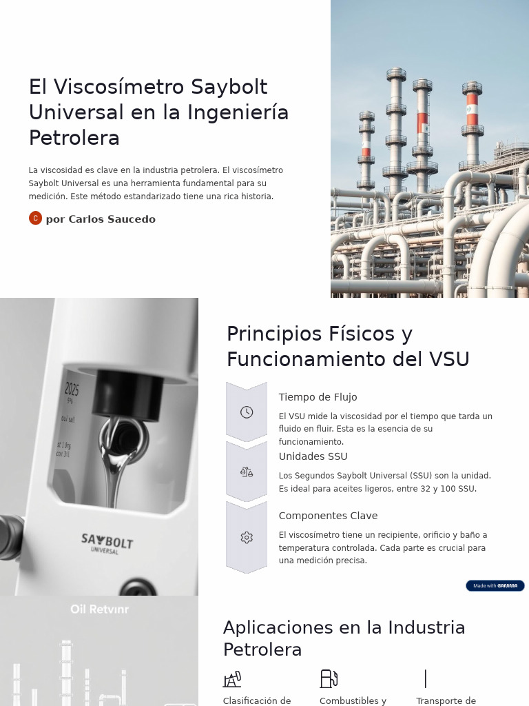 El Viscosimetro Saybolt Universal en La Ingenieria Petrolera | PDF ...