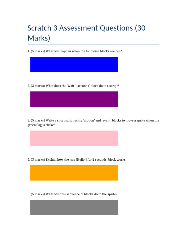 Scratch3 Assessment Visual | PDF