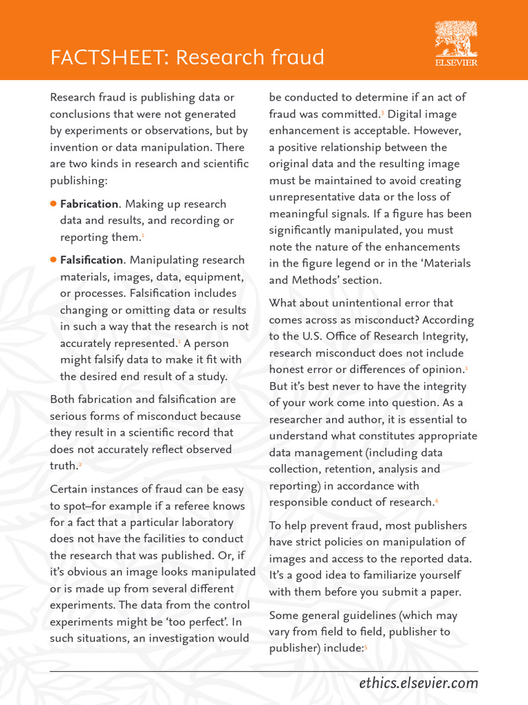 Research Fraud Factsheet March 2019 | PDF | Falsifiability | Inquiry