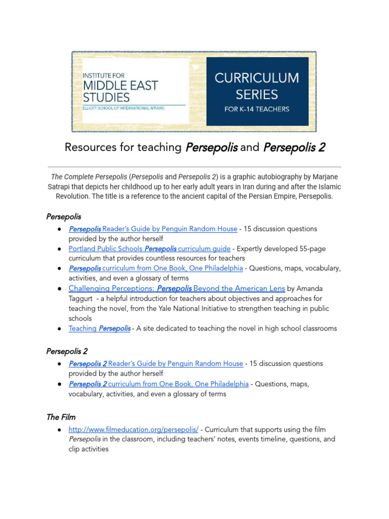 IMES Persepolis Teaching Resources | PDF