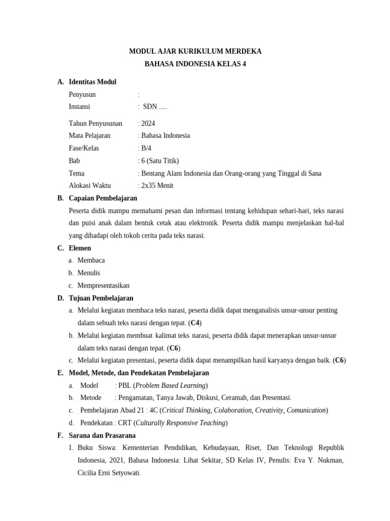 Modul Ajar CRT | PDF