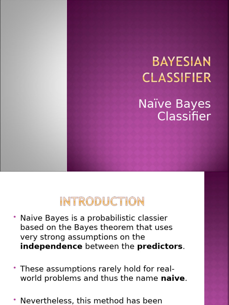 BAYESIAN CLASSIFIER (1) | PDF | Sensitivity And Specificity | Probability