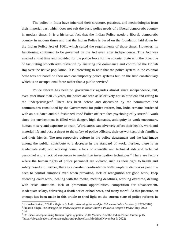Sample Pages For Footnote | PDF | Police