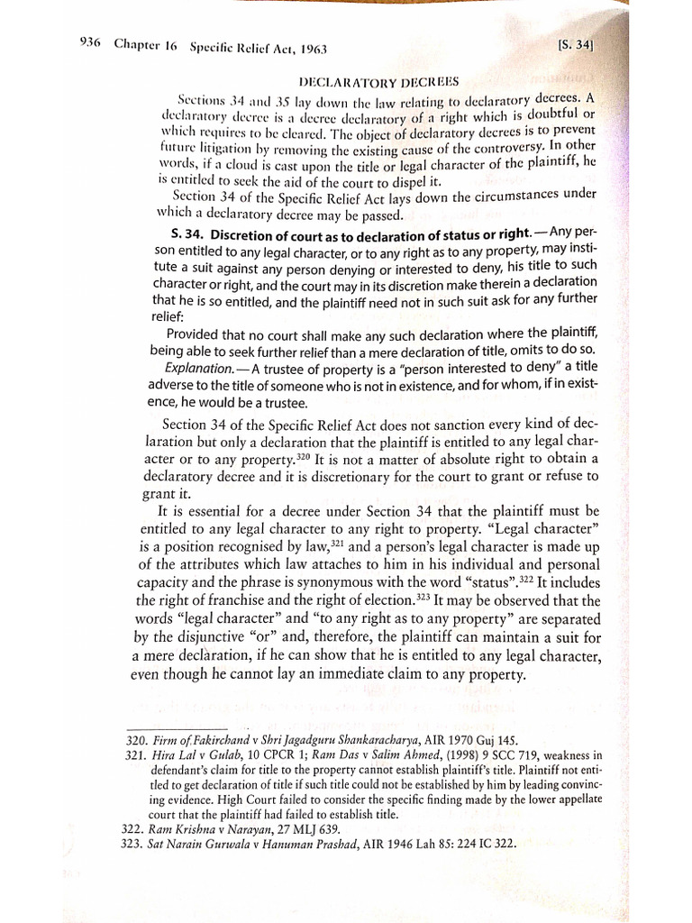 ?declaratory Decree | PDF