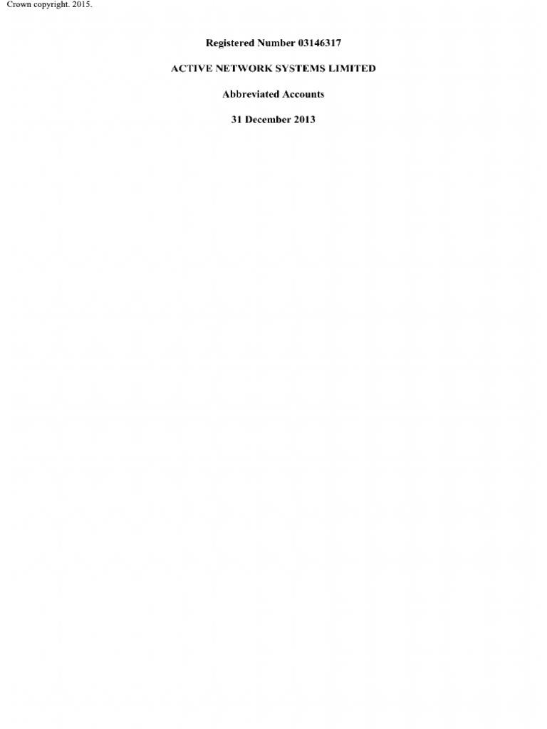 Abbreviated Accounts | PDF