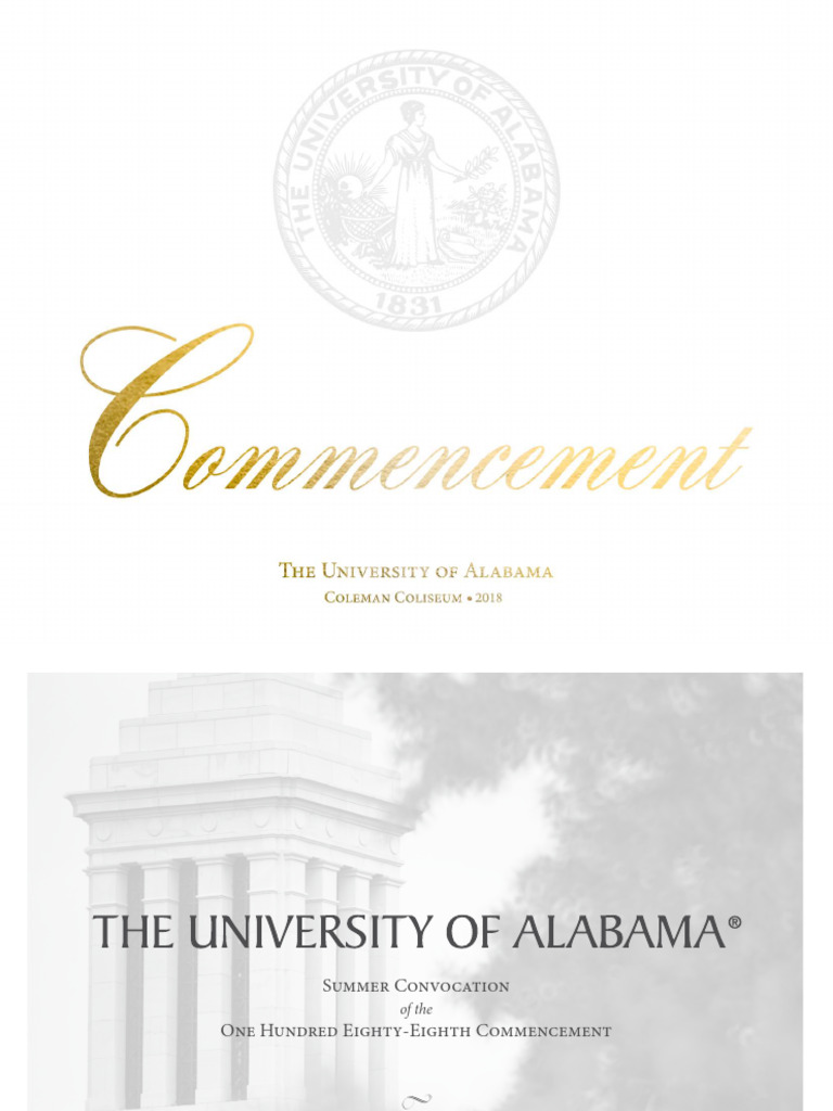 2018 Summer Commencement Program | PDF | Academic Degree | University ...