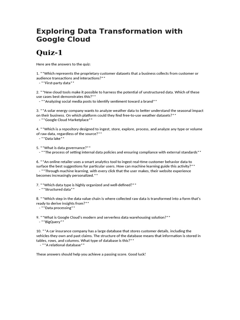 Exploring Data Transformation With Google Cloud | PDF | Databases | Cloud Computing