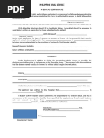 CS FORM 41 Medical Certificate | PDF | Physician | Medicine