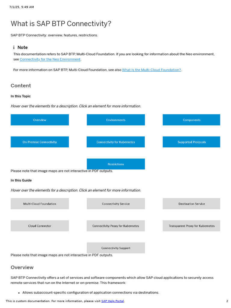 SAP BTP Connectivity Overview | PDF | Proxy Server | Transport Layer ...