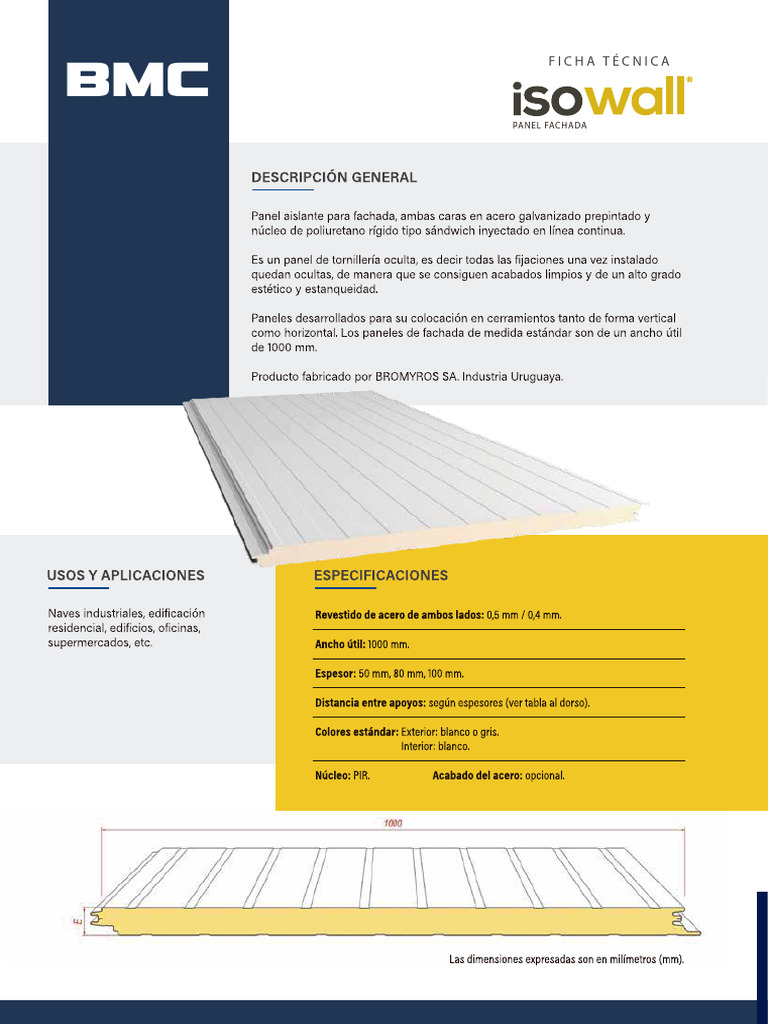 Panel Fachada BMC Ecológico y Amigable | PDF