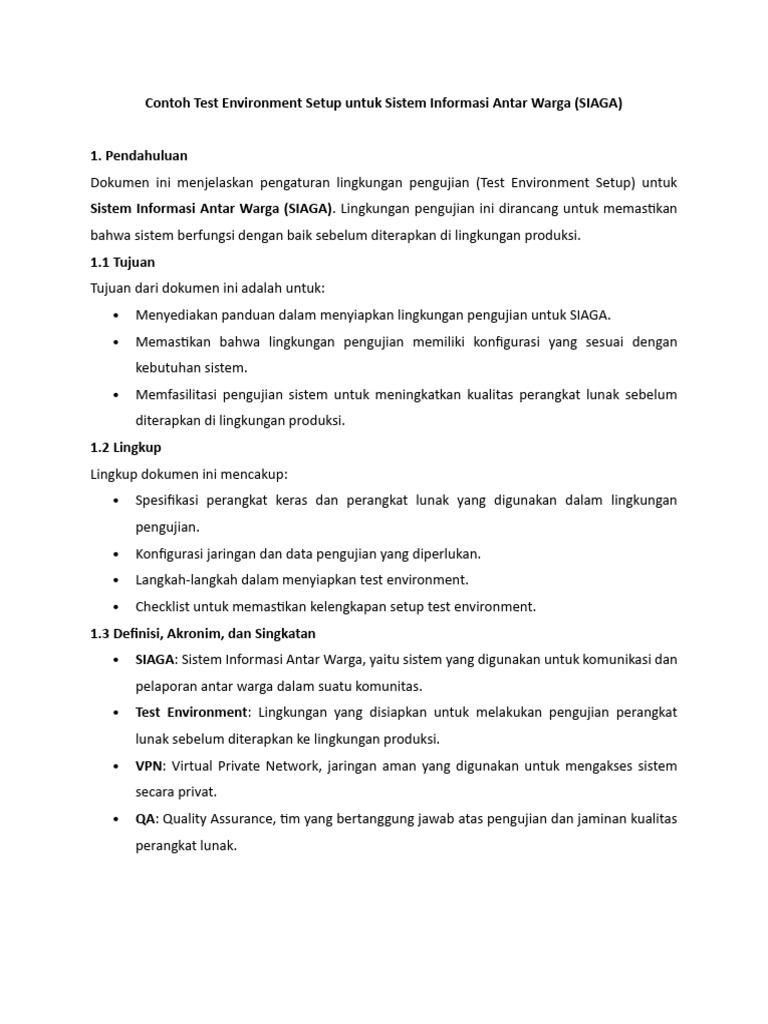 Minggu Ke 5 Contoh Test Environment Setup | PDF