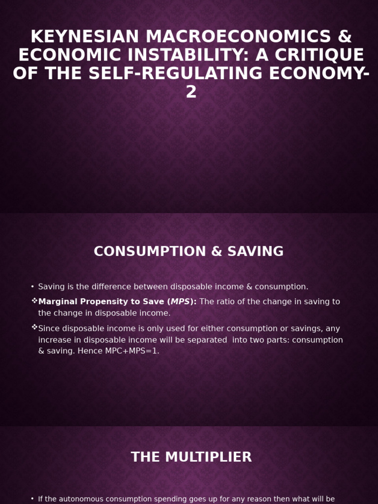 Keynesian Macroeconomics & Economic Instability-2 | PDF | Fiscal ...