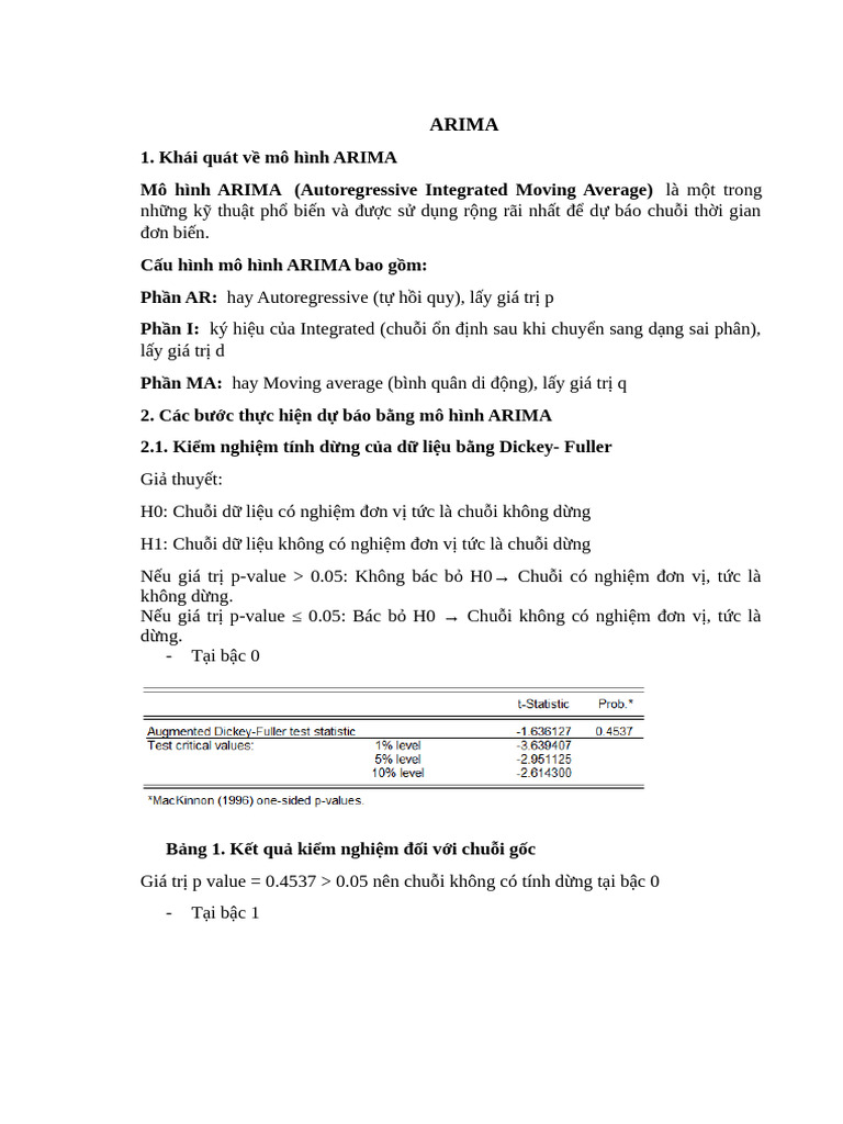 Mô Hình Arima | PDF