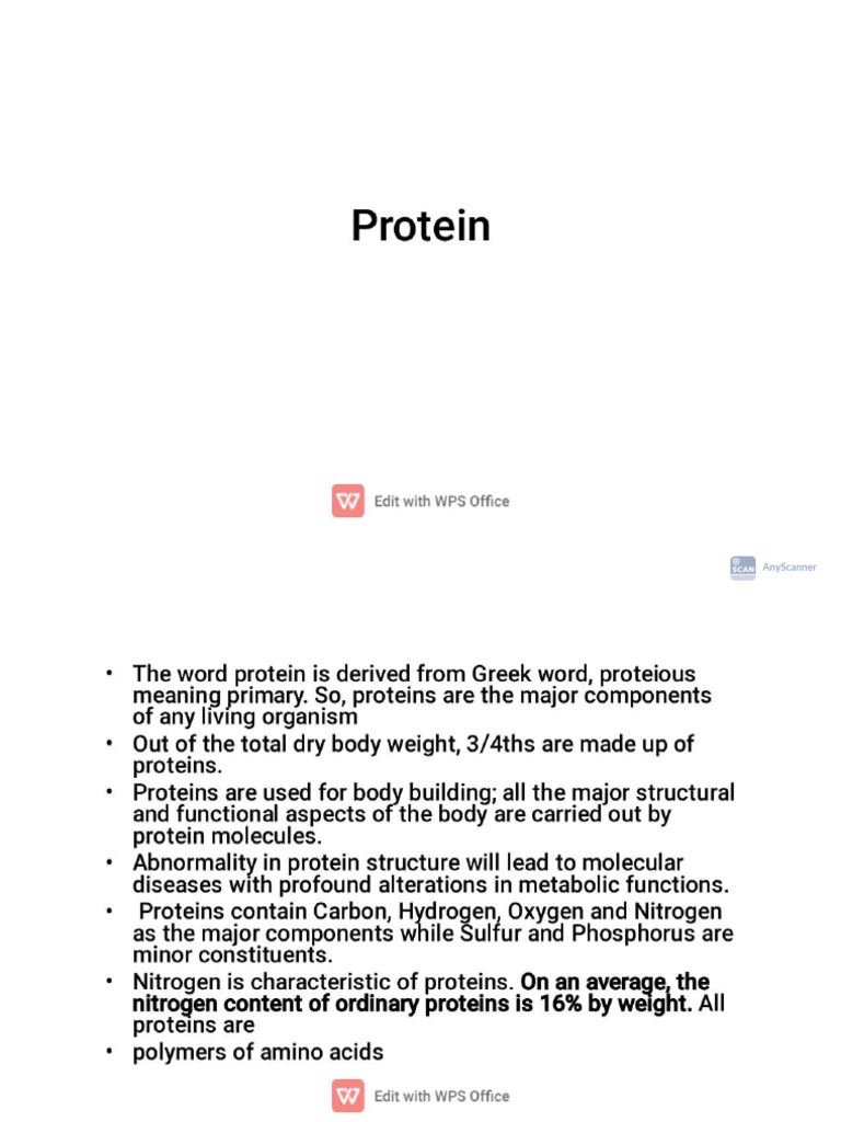 BCM 222 Protein Structure | PDF
