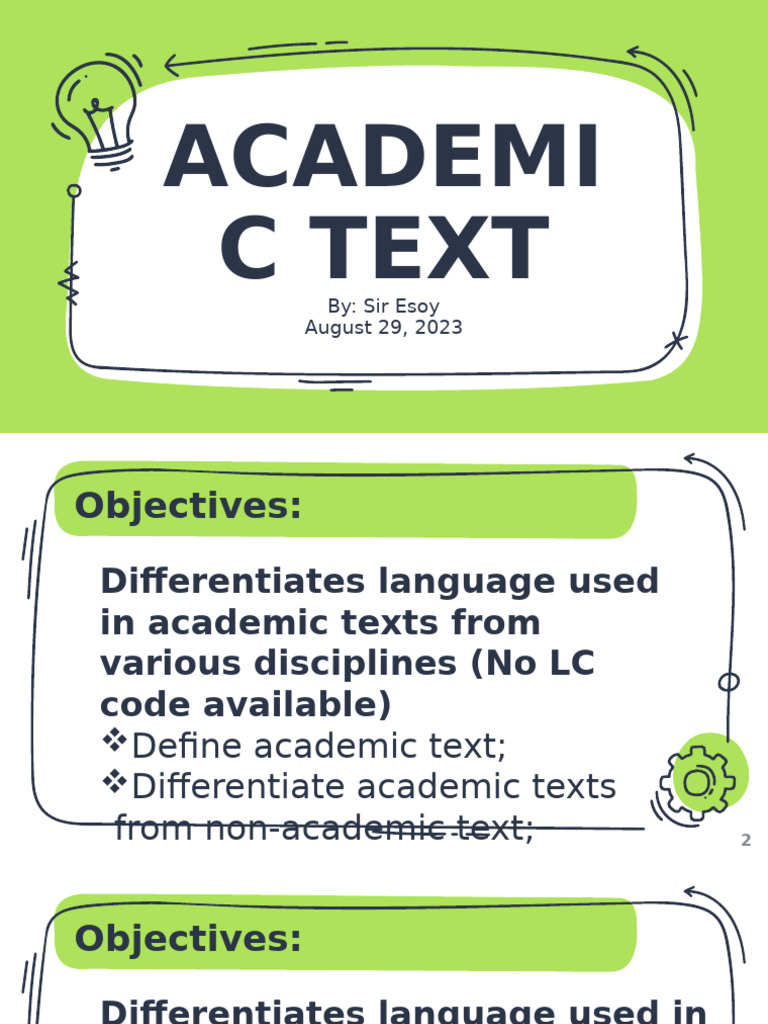 EAPP Week 1 Academic Text For Learners | PDF | English Language | Subject (Grammar)