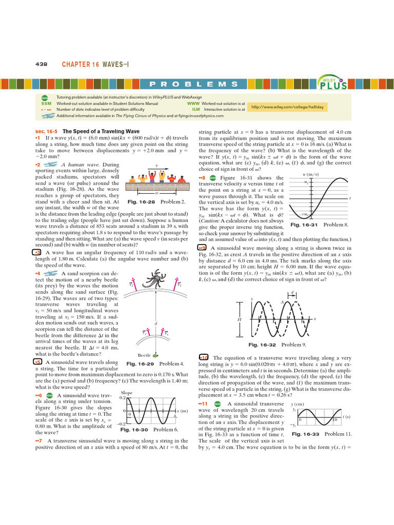 Ondas Mecánicas - Cuestionario | PDF | Waves | Wavelength