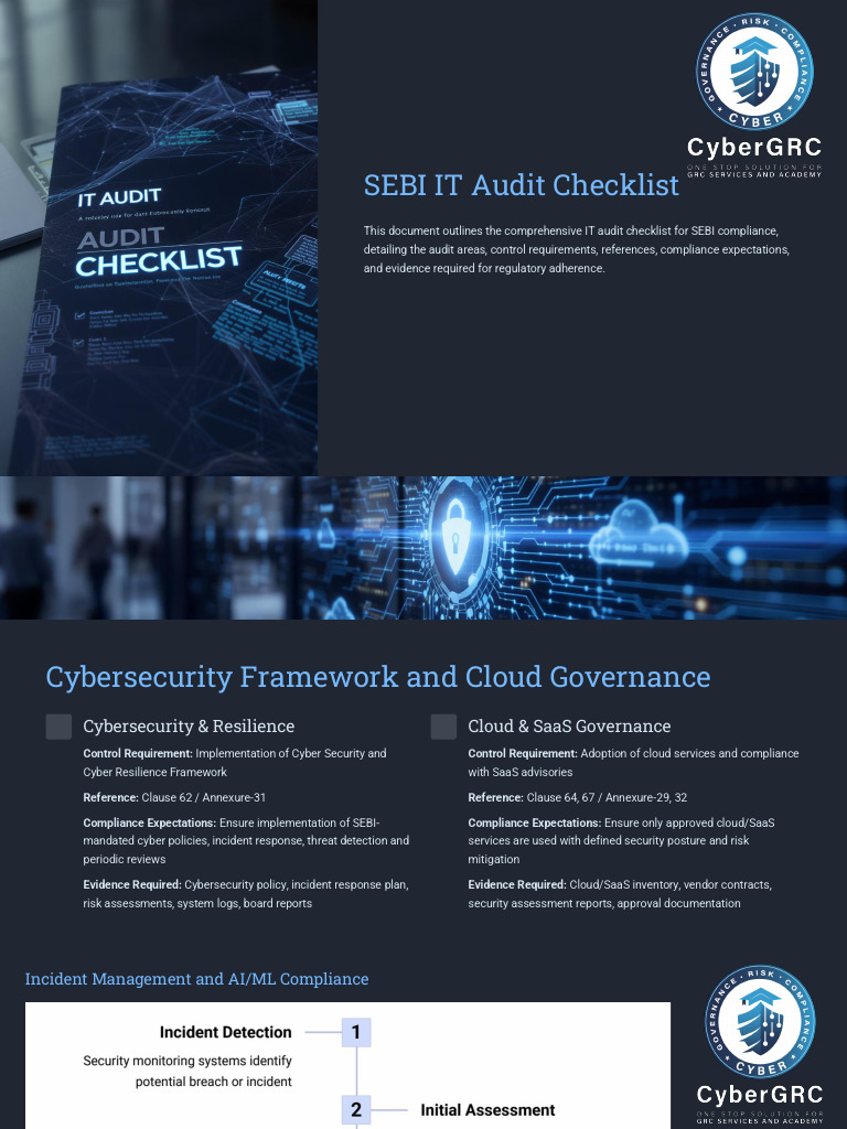 SEBI IT Audit Checklist | PDF | Audit | Regulatory Compliance