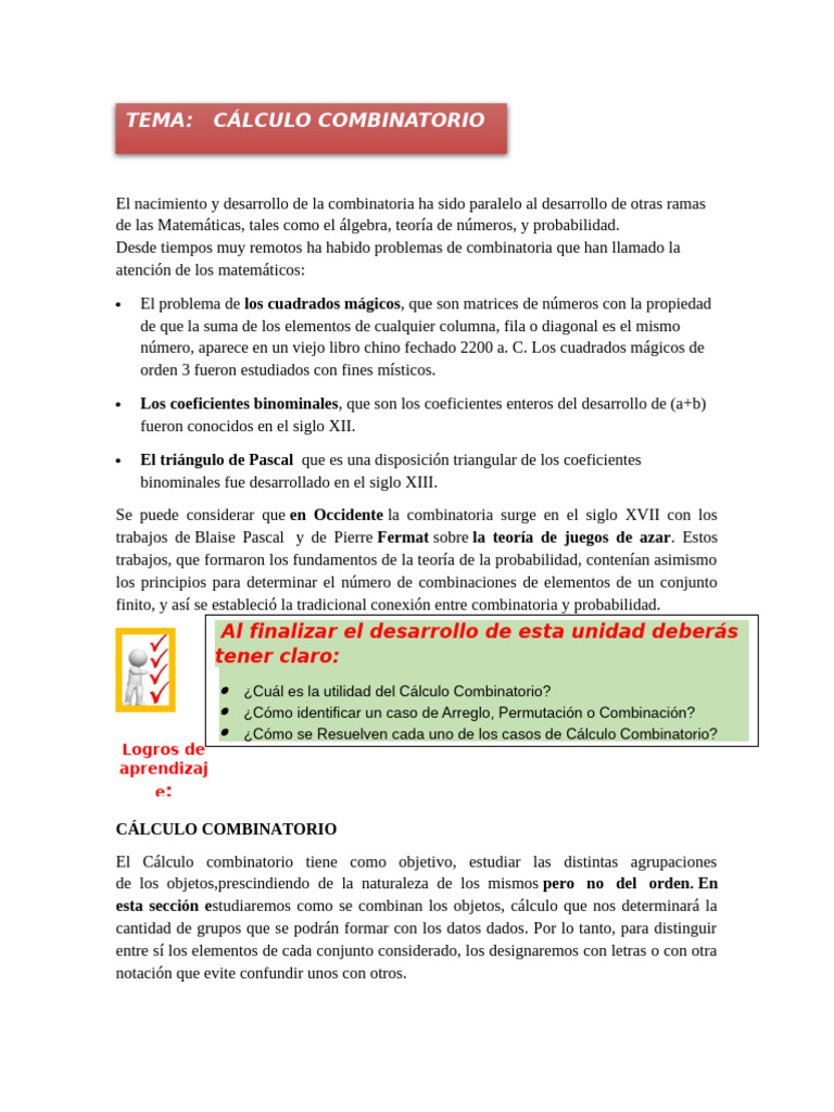 Analisis Combinatorio | PDF | Combinatoria | Función (Matemáticas)