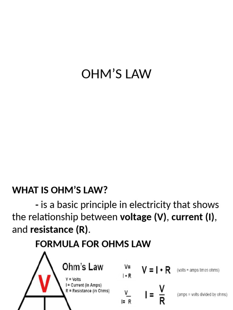 Ohms Law | PDF