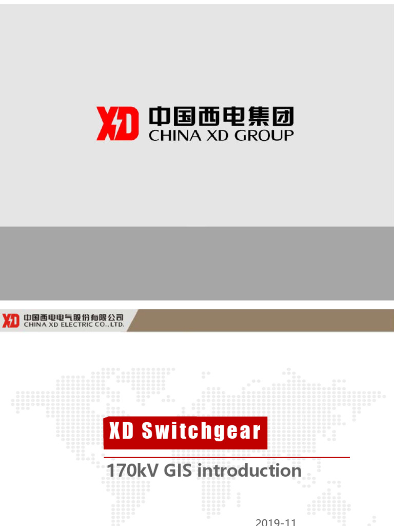 XD Switchgear 170kV GIS Overview | PDF | Capacitor | Electricity