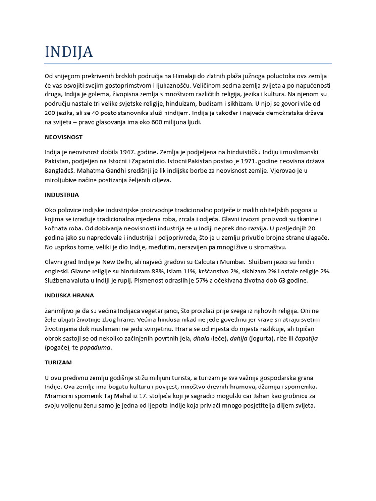 Vise o Indiji 338 | PDF
