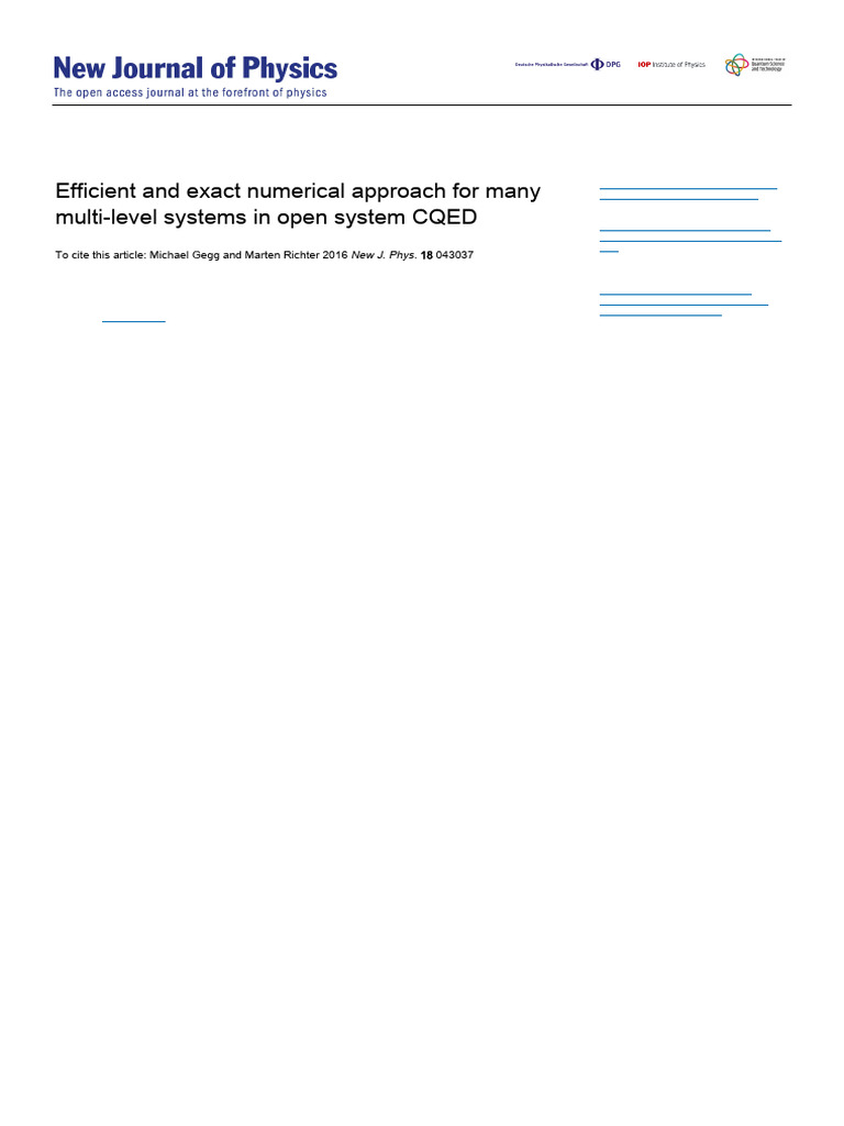 Solution of Dynamics of Multi Level System | PDF | Laser | Applied And ...