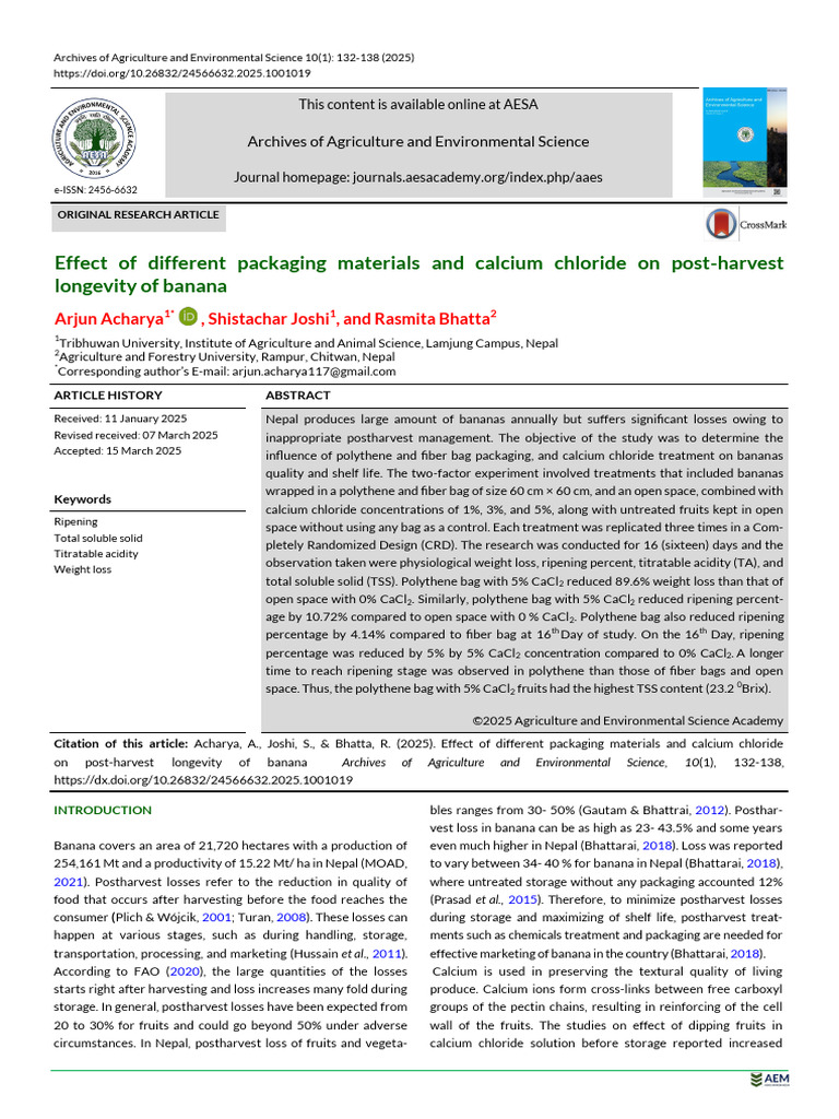 Postharvest Management of Bananas | PDF | Sodium Hydroxide | Banana