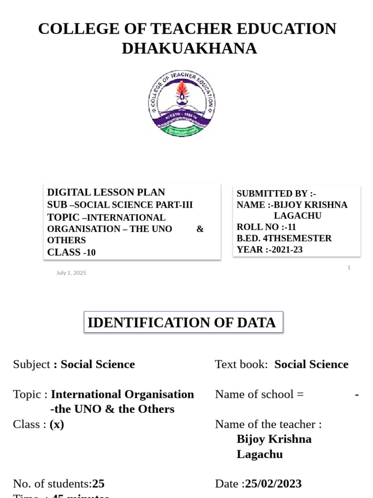 Digital Lesson Plan Social Science | PDF | United Nations ...