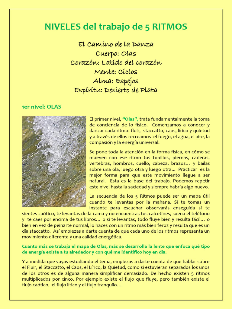 5 Ritmos - Niveles | PDF | Las emociones | Mente