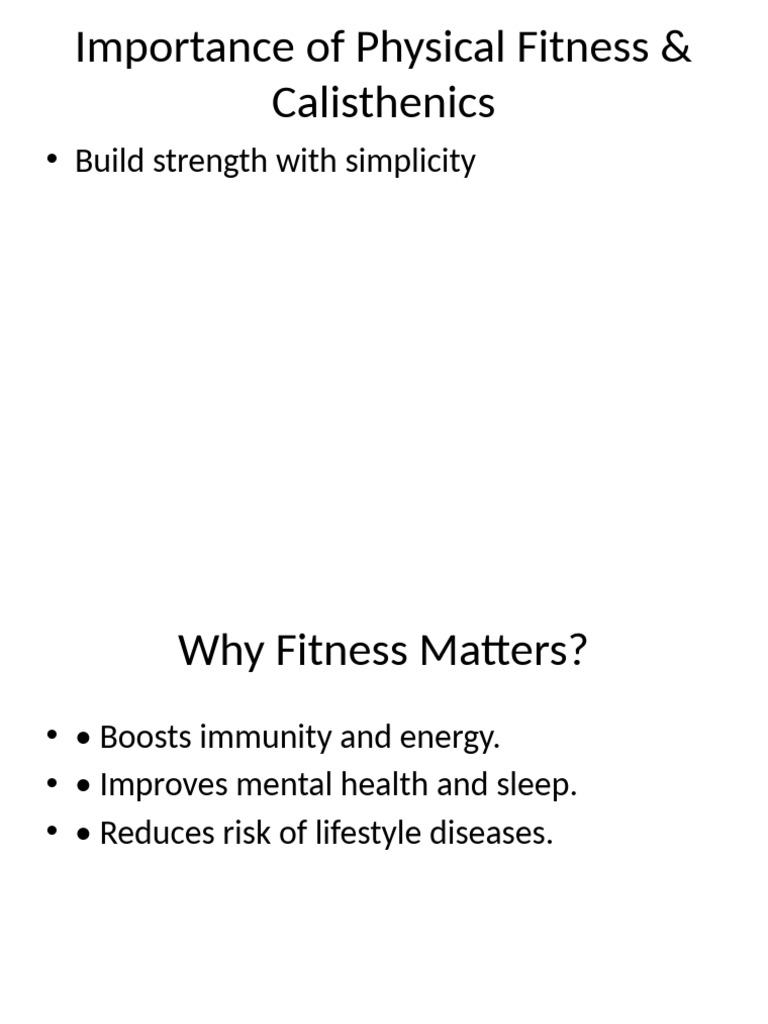 Physical Fitness Calisthenics | PDF