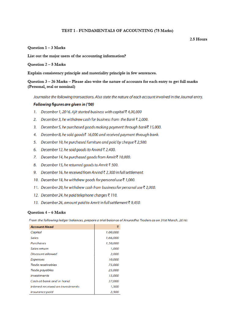 Basics Of Accounting Test New Pdf