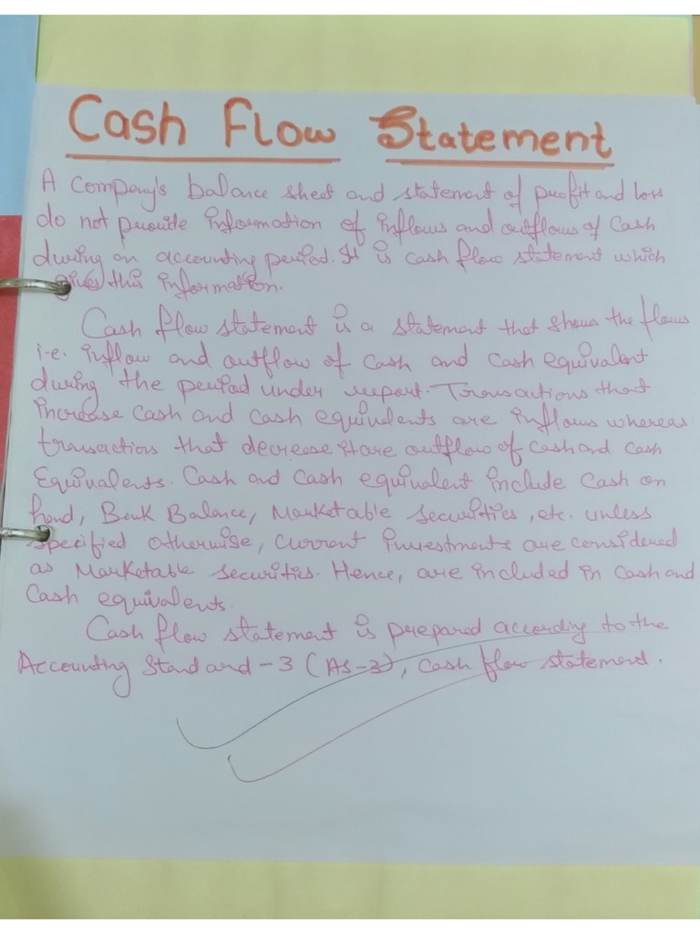 Cash Flow + Ratio Analysis Project File | PDF